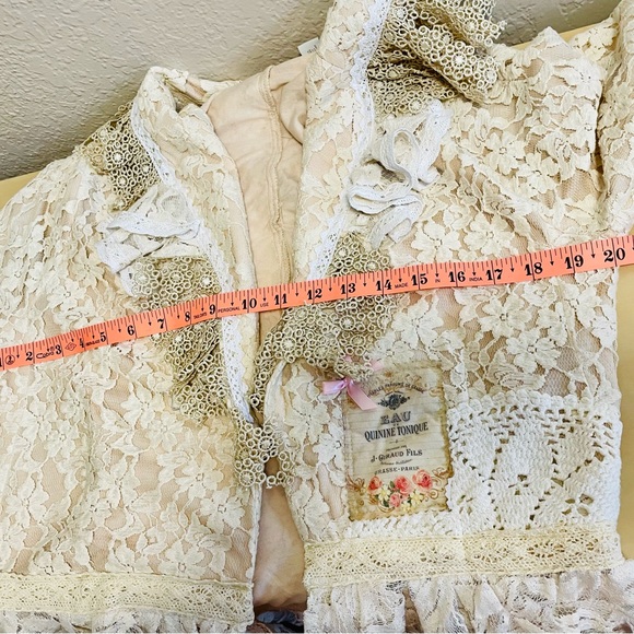 Chico's | Jackets & Coats | Handmade Bell Sleeve Upcycled Cream Jacket ...